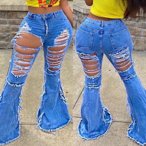 Jeans | Denim Distressed Mermaid Jeans | Poshmark